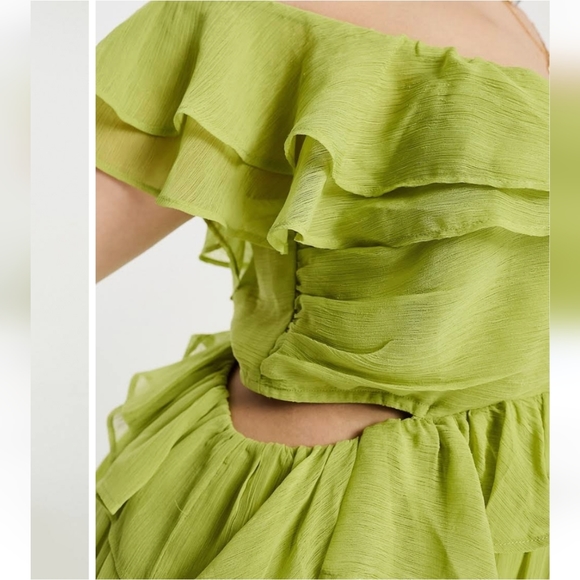 ASOS Curve | Dresses | Nwt Asos Design Curve Ruffle Cut Out Off The ...